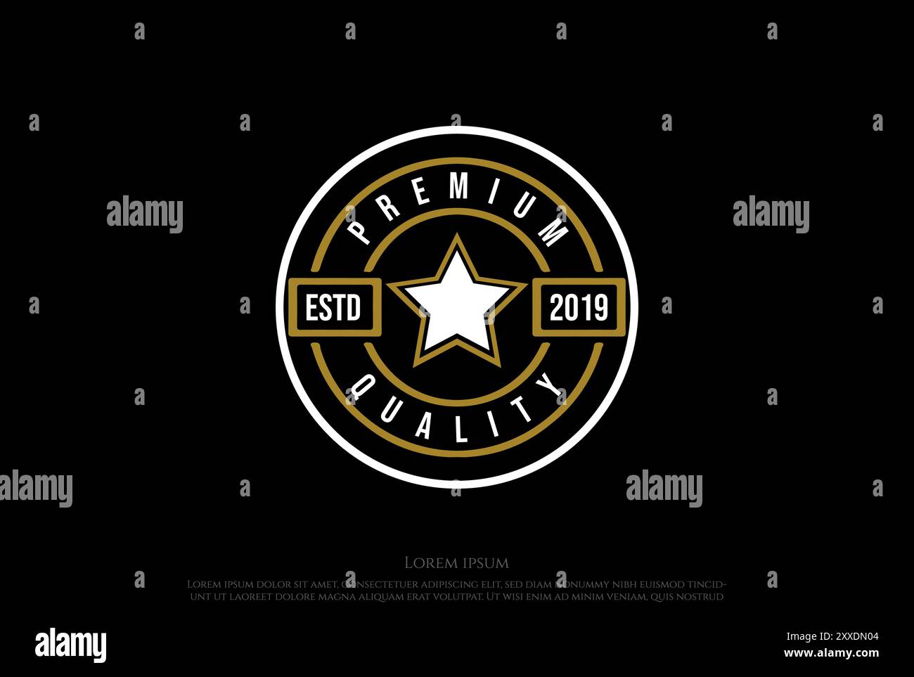 Emblem star stamp sticker hi-res stock photography and images - Alamy