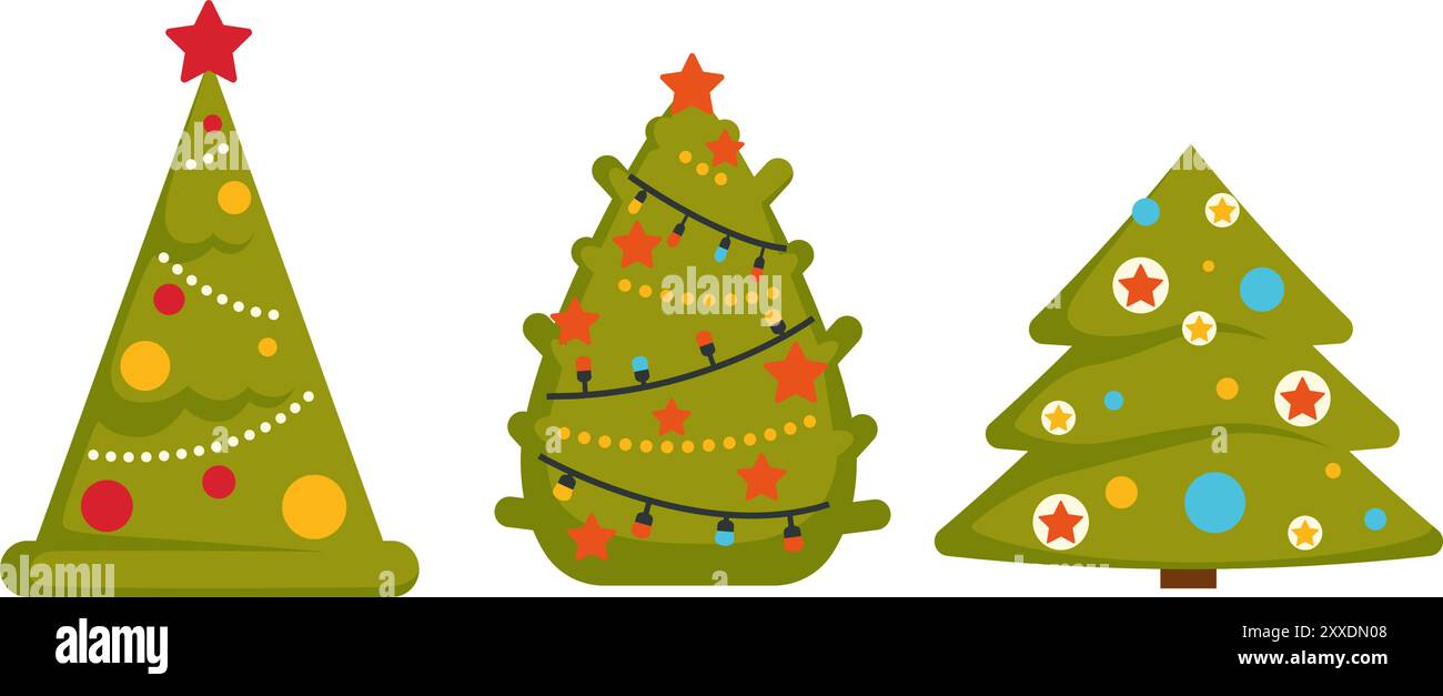 Happy christmas decoration candles Stock Vector Images - Alamy