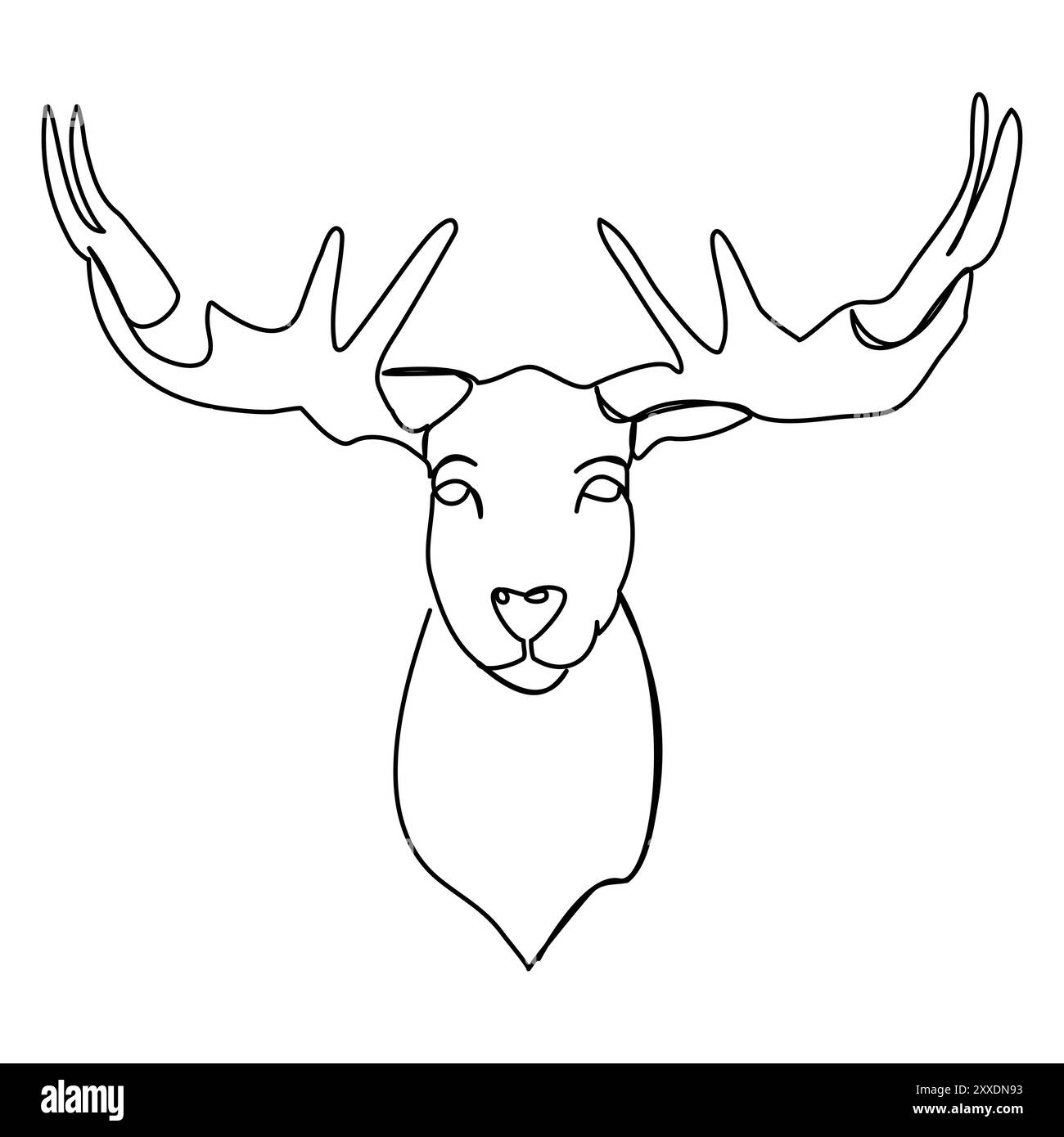 Deer head vector images hi-res stock photography and images - Alamy