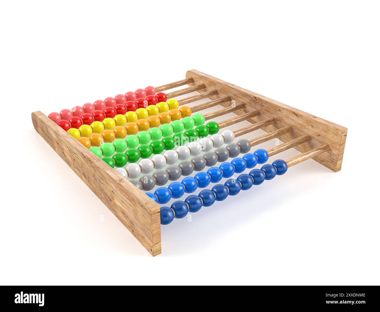 Abacus on a white background. 3d illustration Stock Photo - Alamy