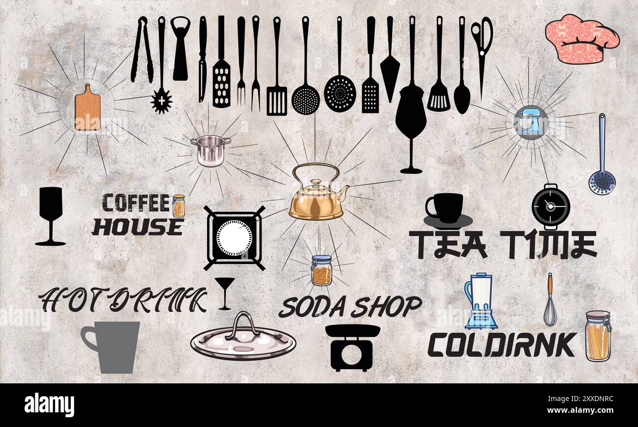 Textured food background Stock Vector Images - Alamy