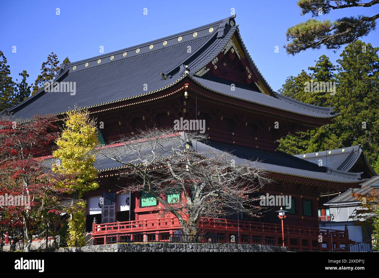 Landscape with scenic view of Futarasan jinja a historic religious ...