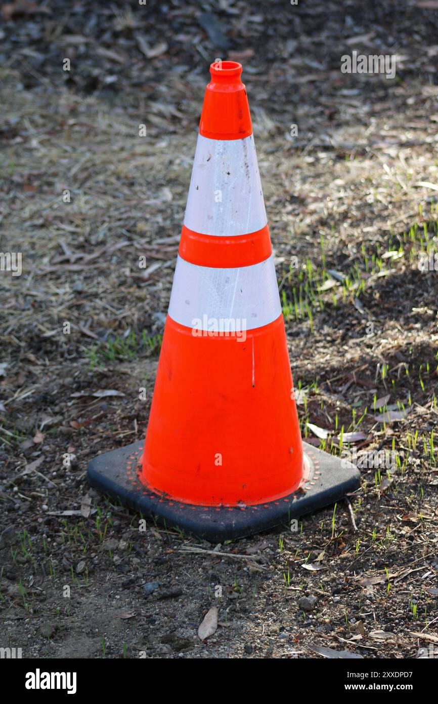 orange and white traffic cone Stock Photo - Alamy