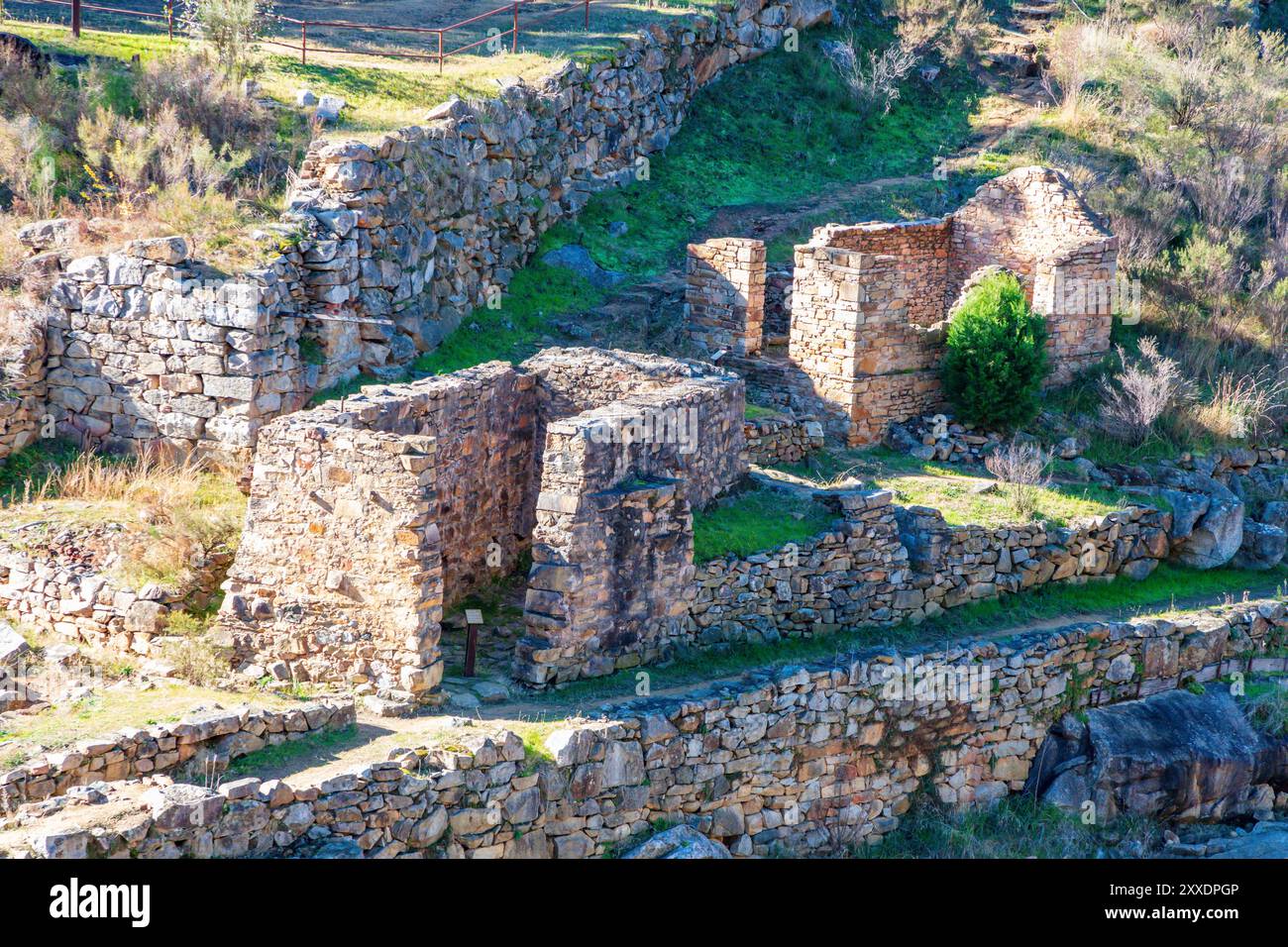 Photograph of the old brick buildings at the Adelong Falls Gold Mine ...
