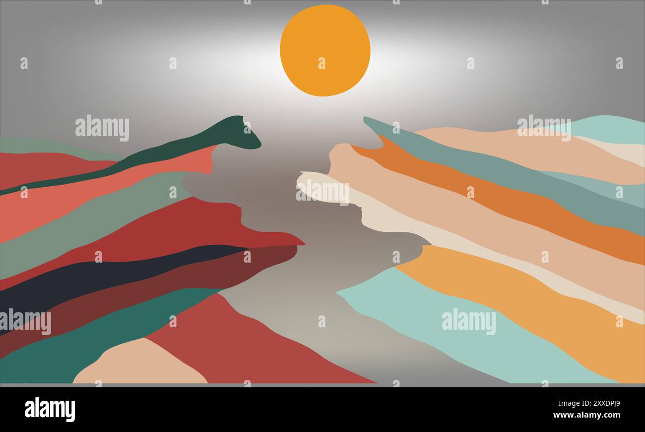 Nature Sunrise image Printable Stock Vector Image & Art - Alamy