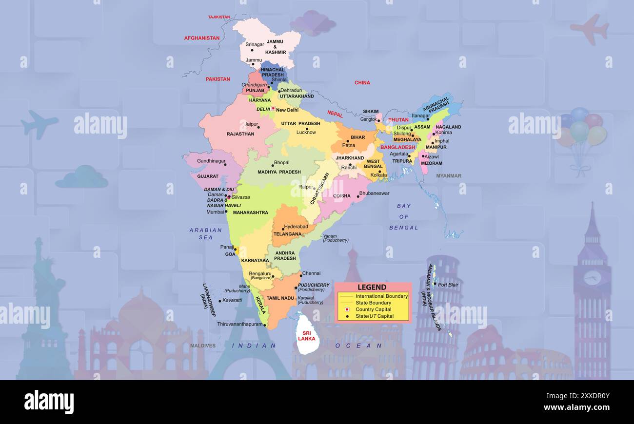 India map 1947 hi-res stock photography and images - Alamy