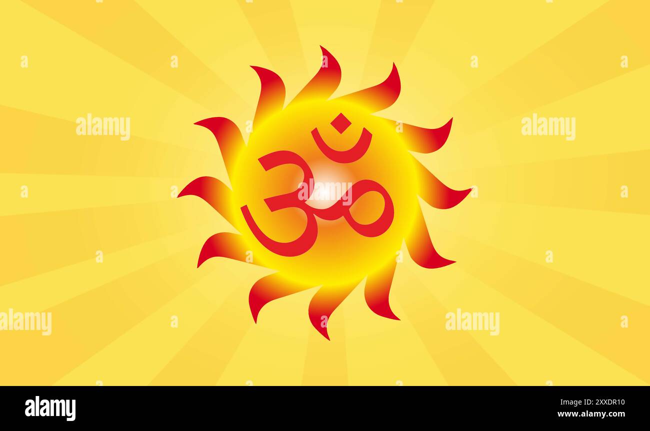 Om Static Sunrise God Wallpaper Stock Vector Image & Art - Alamy