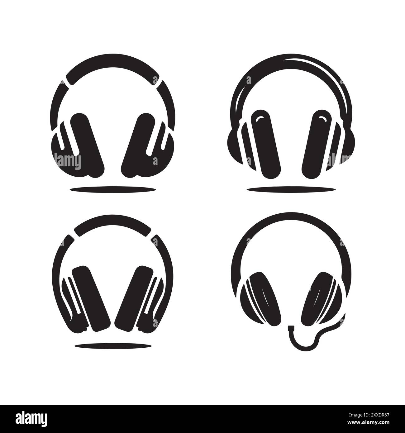Wired gaming headset Stock Vector Images - Alamy