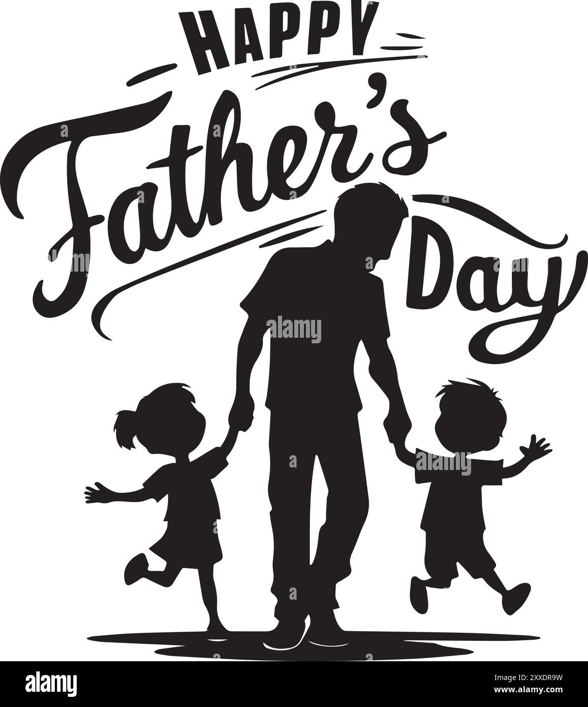 Father's Day Silhouette - Elegant Dad Figure Design for Celebration ...
