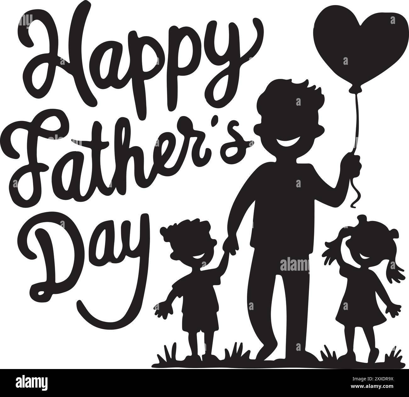 Father's Day Silhouette - Elegant Dad Figure Design for Celebration ...