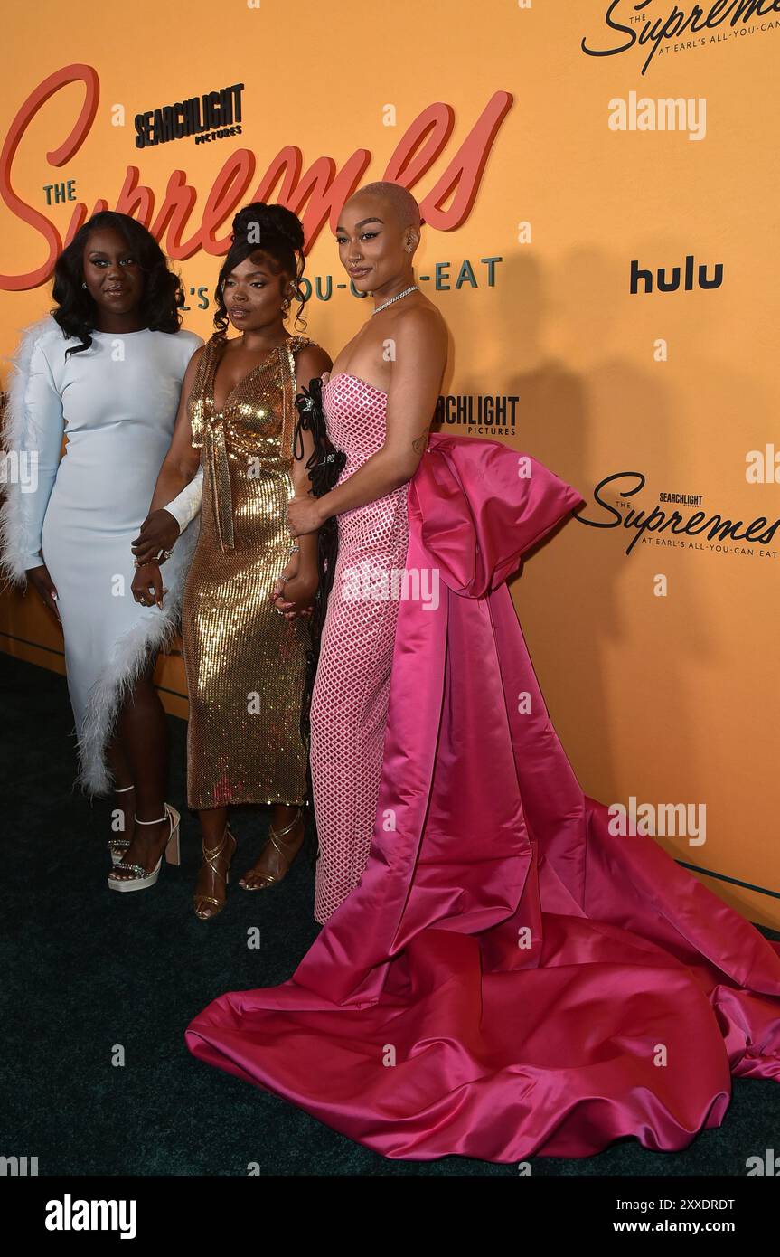 Abigail Achiri, from left, Kyanna Simone and Tati Gabrielle seen at ...