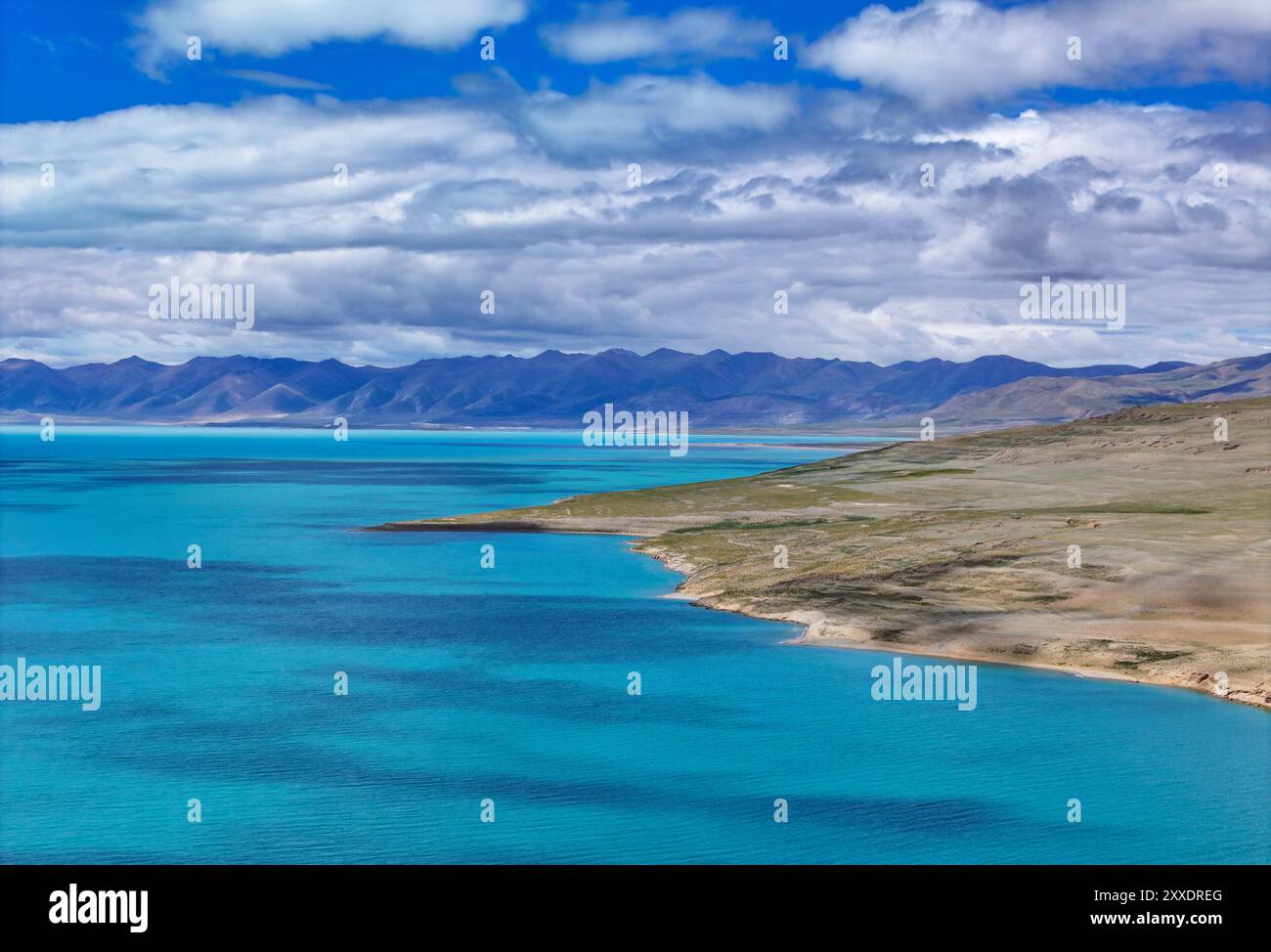 NAGQU, CHINA - AUGUST 23, 2024 - Aerial photo shows the landscape of ...