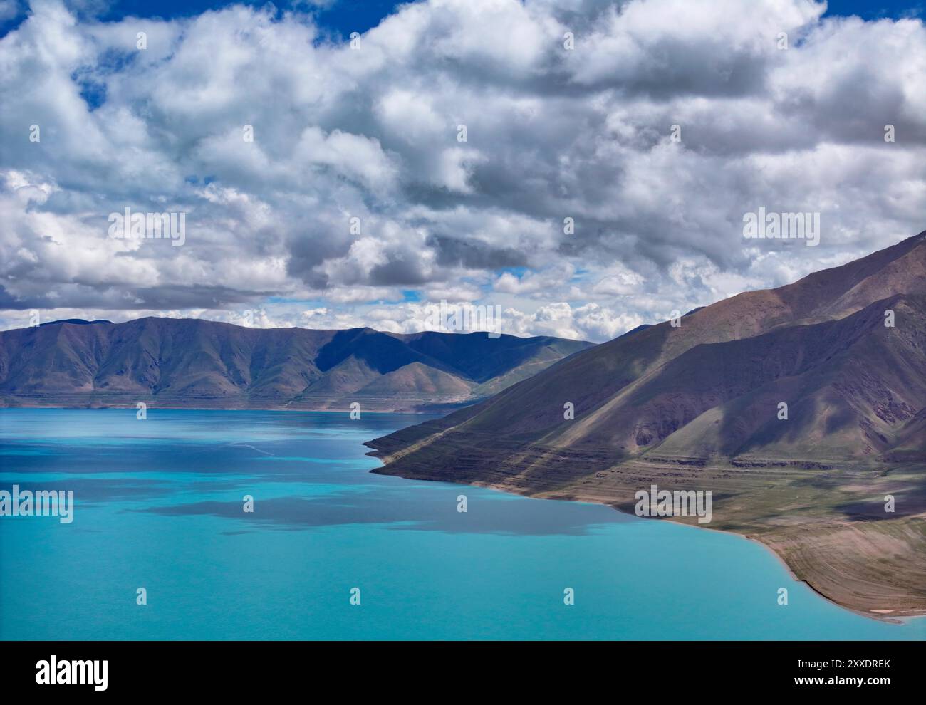 NAGQU, CHINA - AUGUST 23, 2024 - Aerial photo shows the landscape of ...
