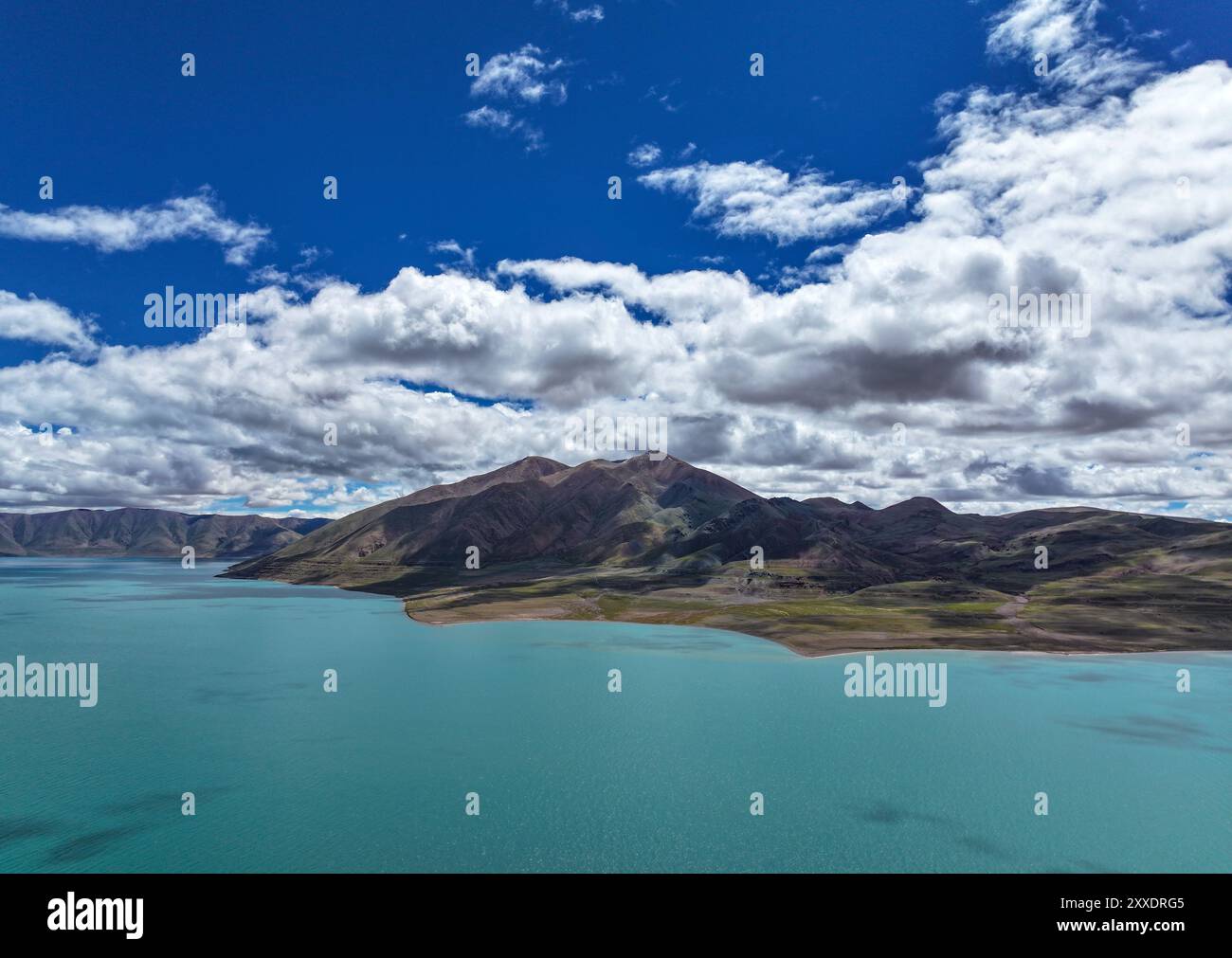 NAGQU, CHINA - AUGUST 23, 2024 - Aerial photo shows the landscape of ...