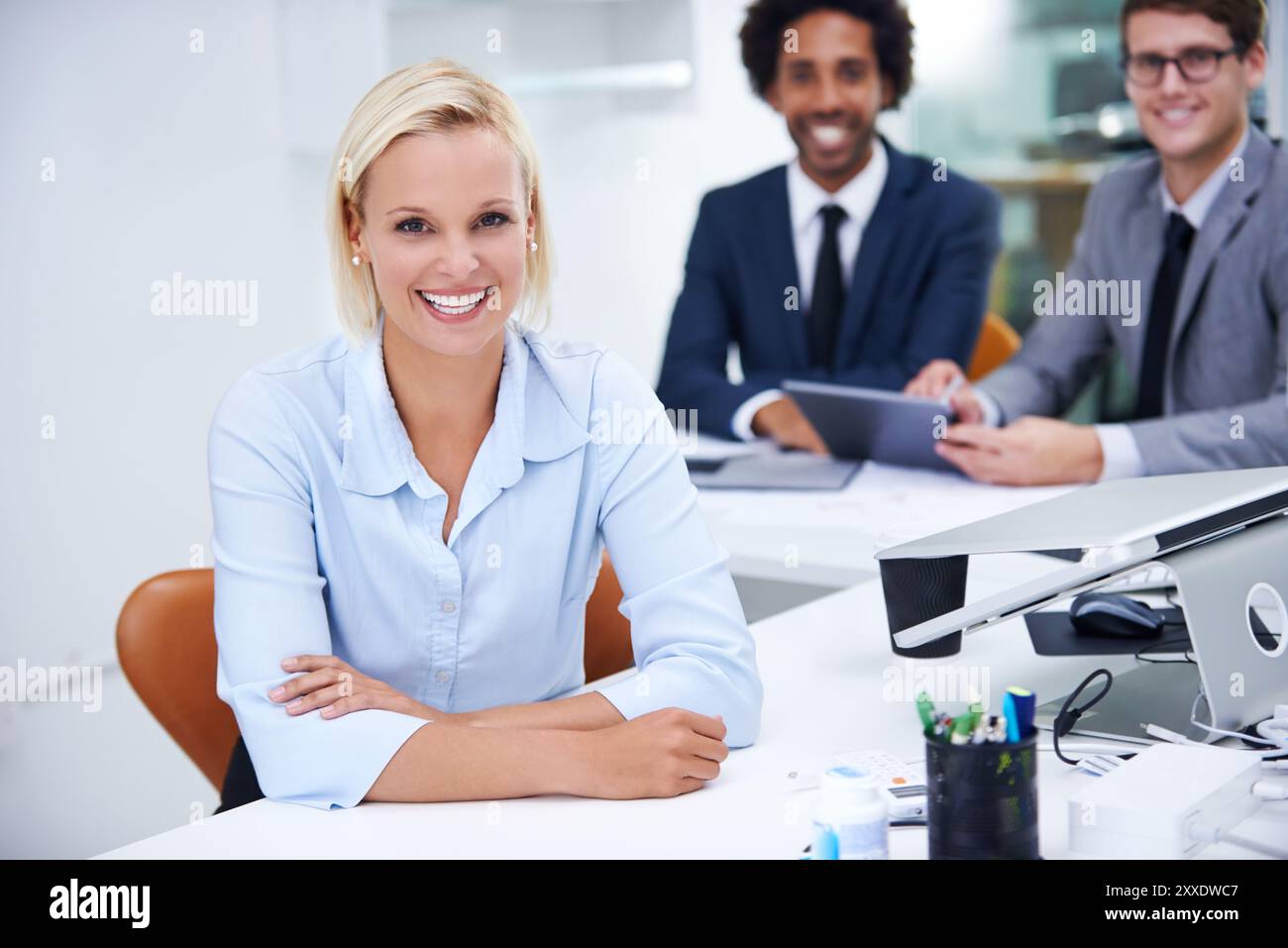 Woman, arms crossed portrait and accountant in workplace, broker and ...