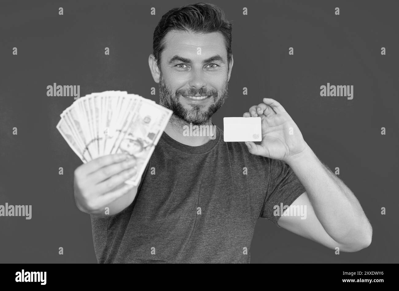 Business man with money banknotes. Male entrepreneur with dollar bills ...