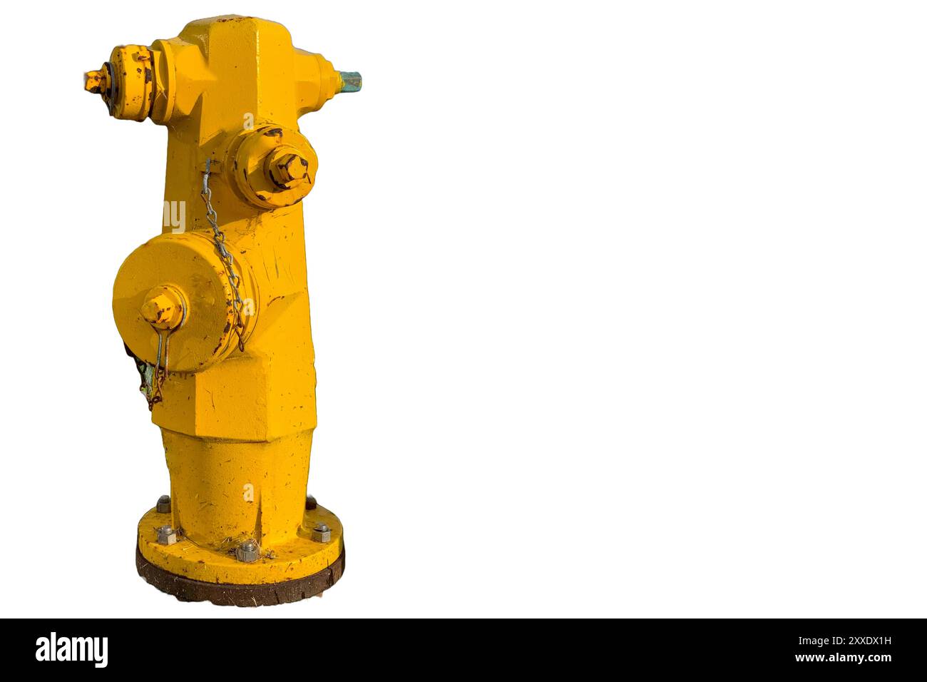 Yellow fire hydrant isolated on white background Stock Photo - Alamy