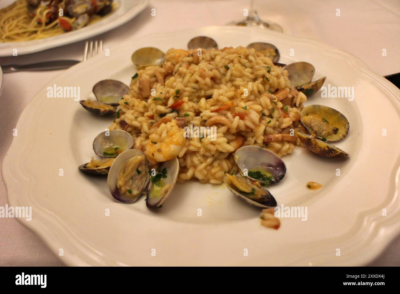 Italian cuisine: seafood risotto in Amalfi, Italy Stock Photo - Alamy