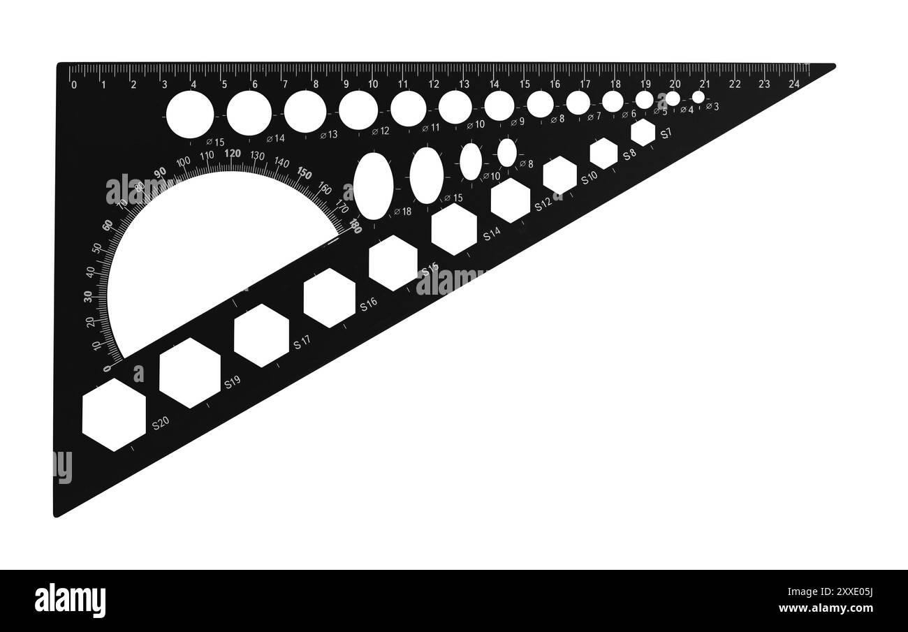 Science and education - Multi-functional triangular ruler-stencil ruler ...