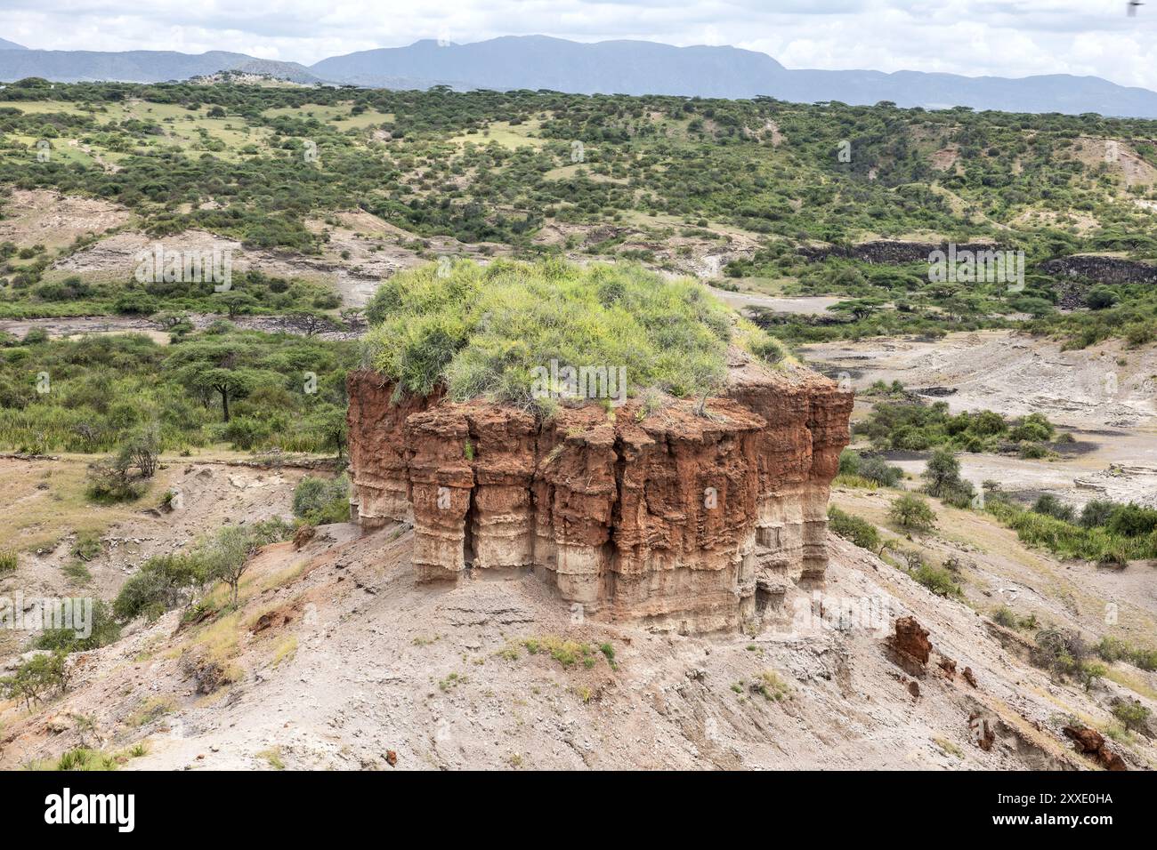 The castle, Olduvai Gorge Museum, hominid site, Serengeti, Tanzania ...