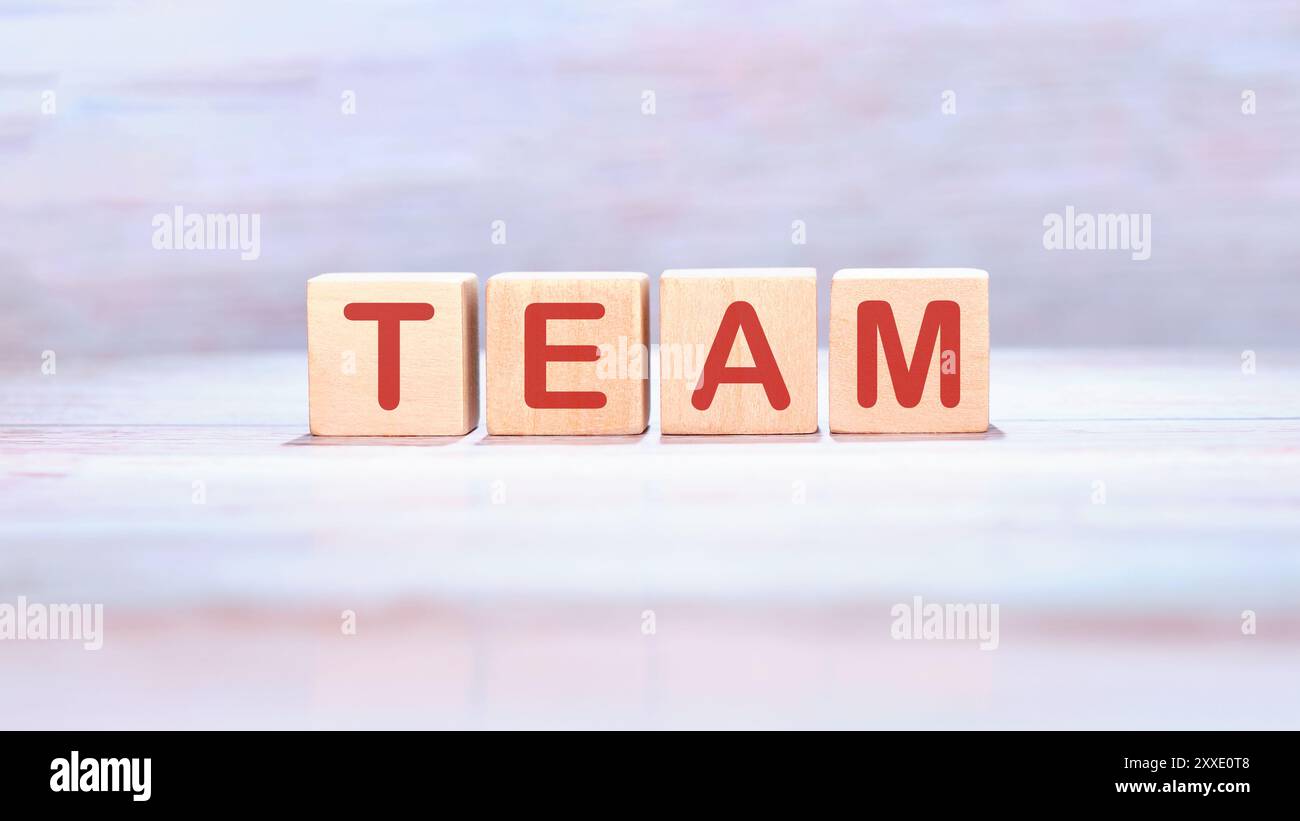 Business concept, the concept word TEAM Stock Photo - Alamy