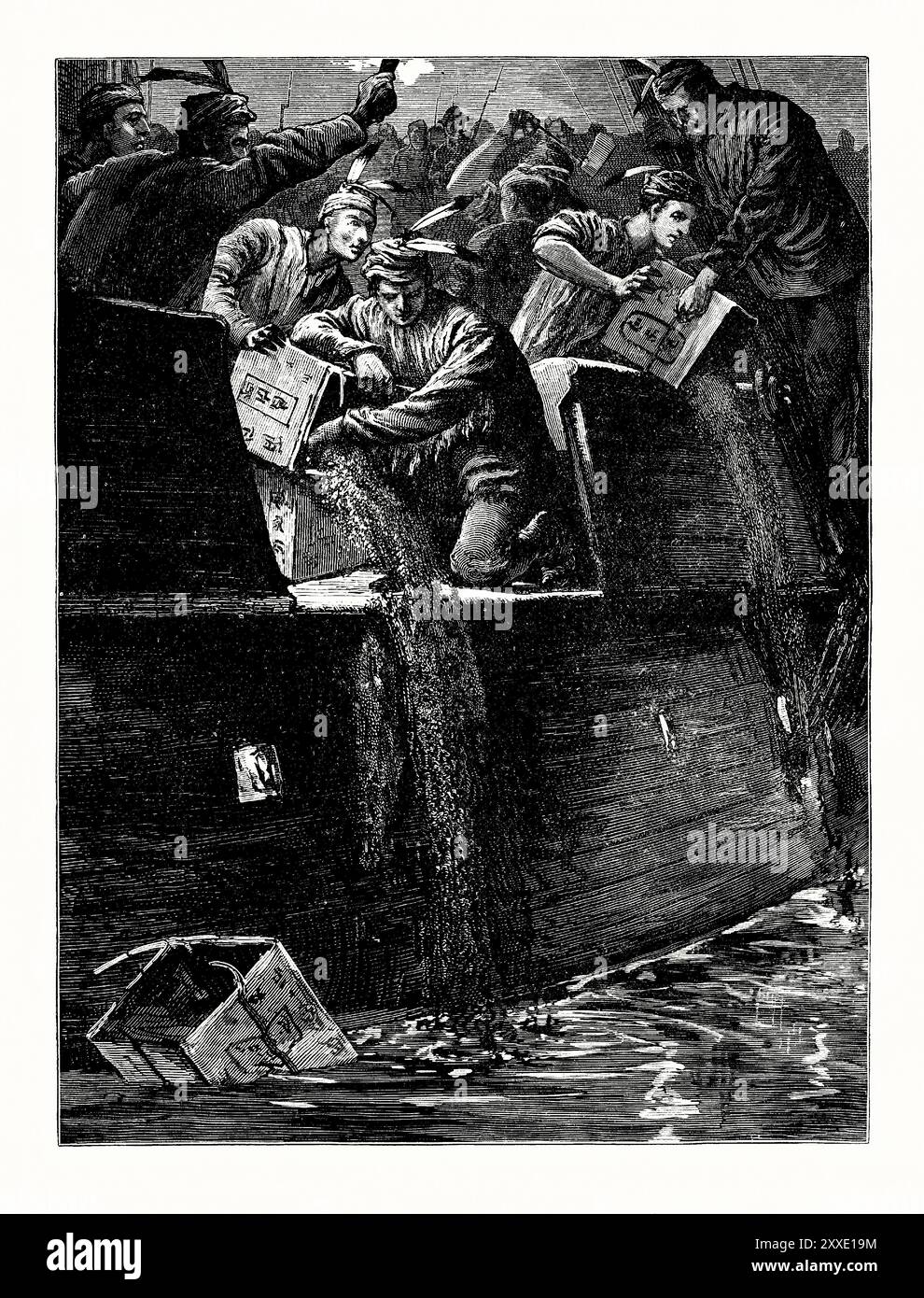 Boston tea party 1773 hi-res stock photography and images - Alamy