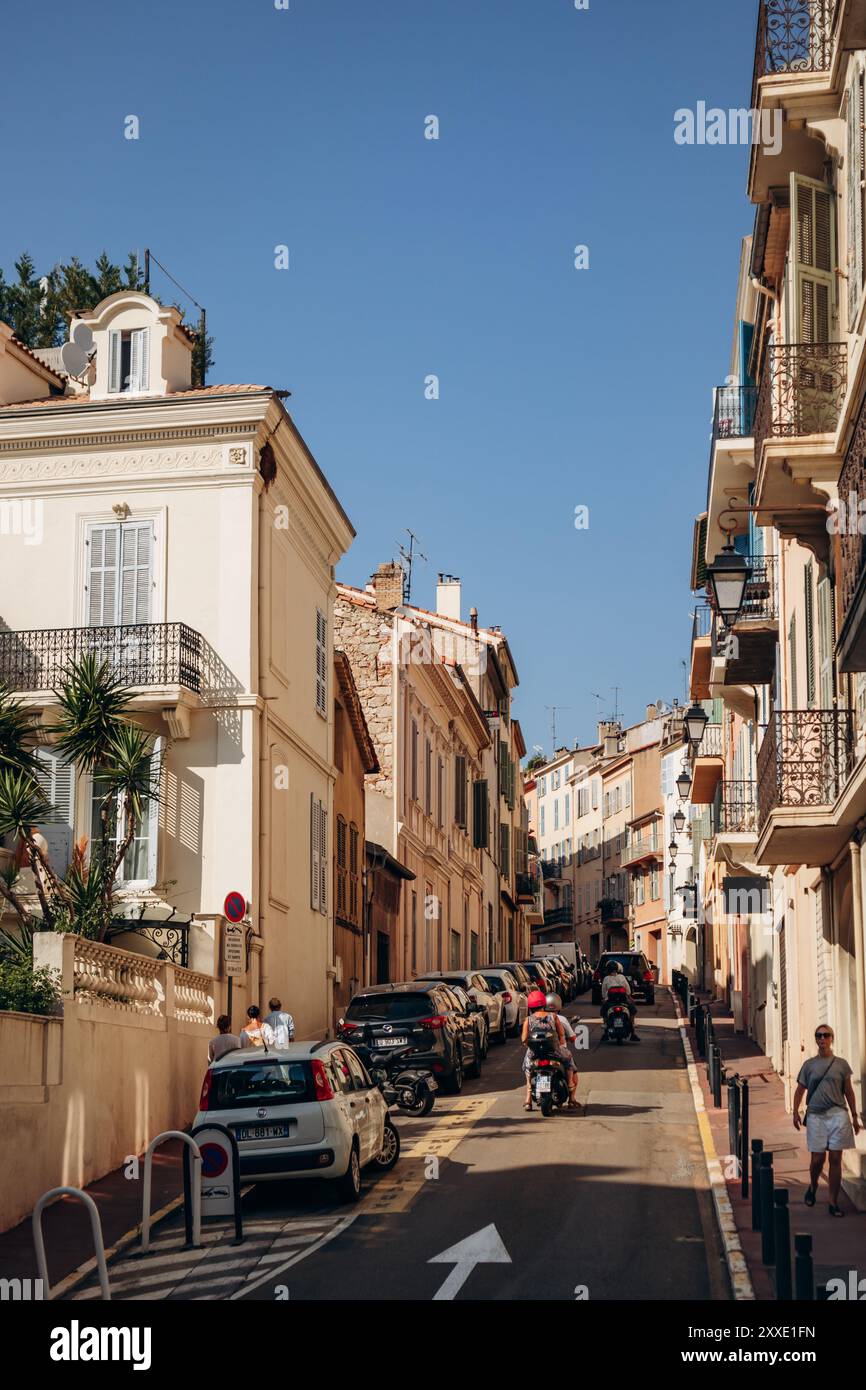 Cannes, France - August 1, 2024: Picturesque area in Cannes near the ...