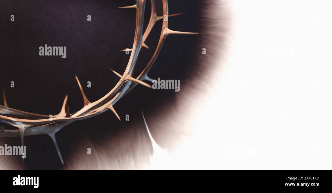 Jesus' suffering on the cross and the crown of thorns symbolizing it ...