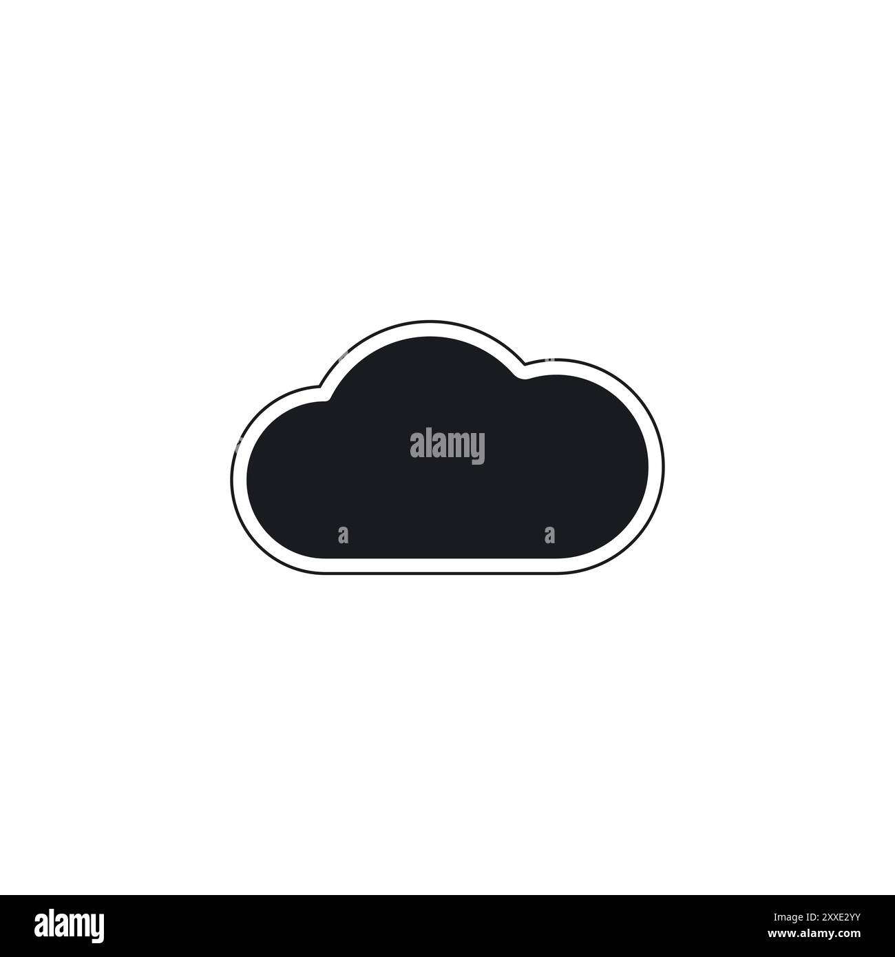 Cloud vector icon. Black cloud vector. Stylish modern simple cloud ...