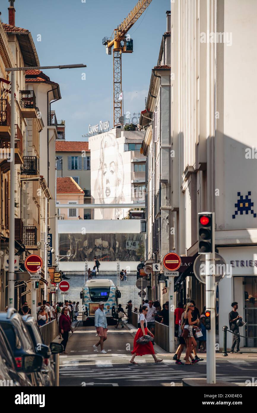 Cannes, France - August 1, 2024: Picturesque area in Cannes near the ...