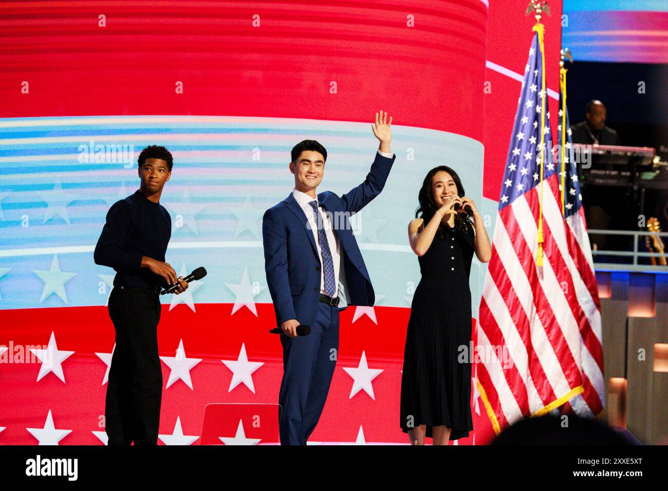 Chicago, Illinois, USA. 21st Aug, 2024. Alexander Hudlinm Jasper Emhoff ...