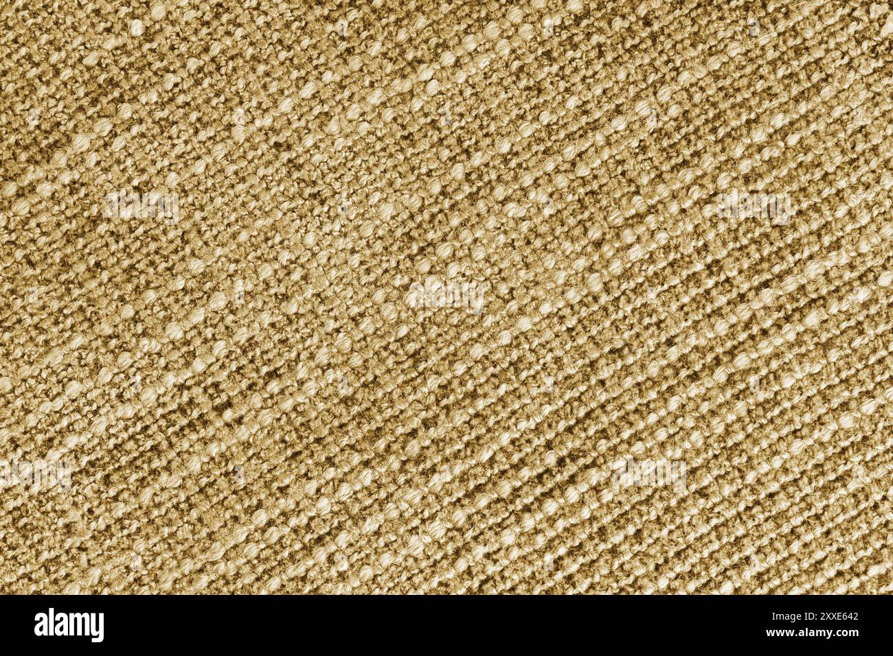 Jacquard diagonal woven coarse weave texture upholstery yellow fabric. Textile background ...