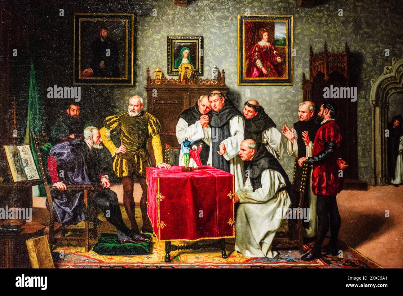 Charles V in Yuste, Miguel Jadraque and Sanchez de Ocana, 1862Monastery ...