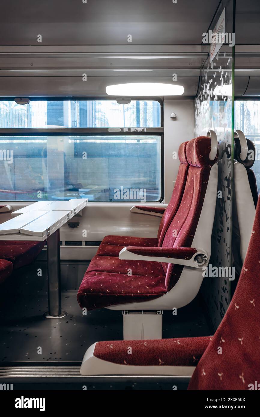 Inside a TER train in the south of France Stock Photo - Alamy