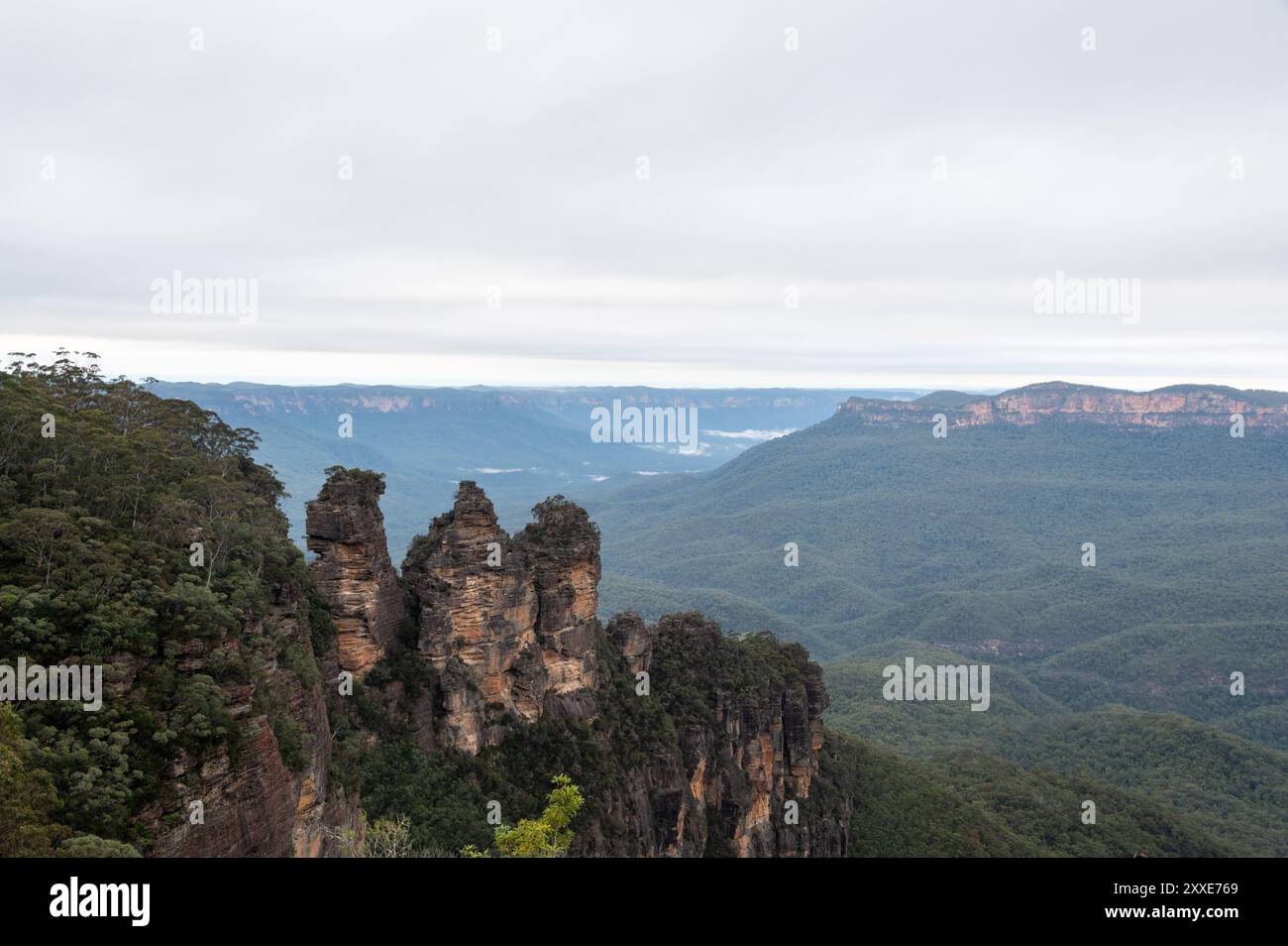 A distant view of The famous three finger-shaped peaks known as The ...