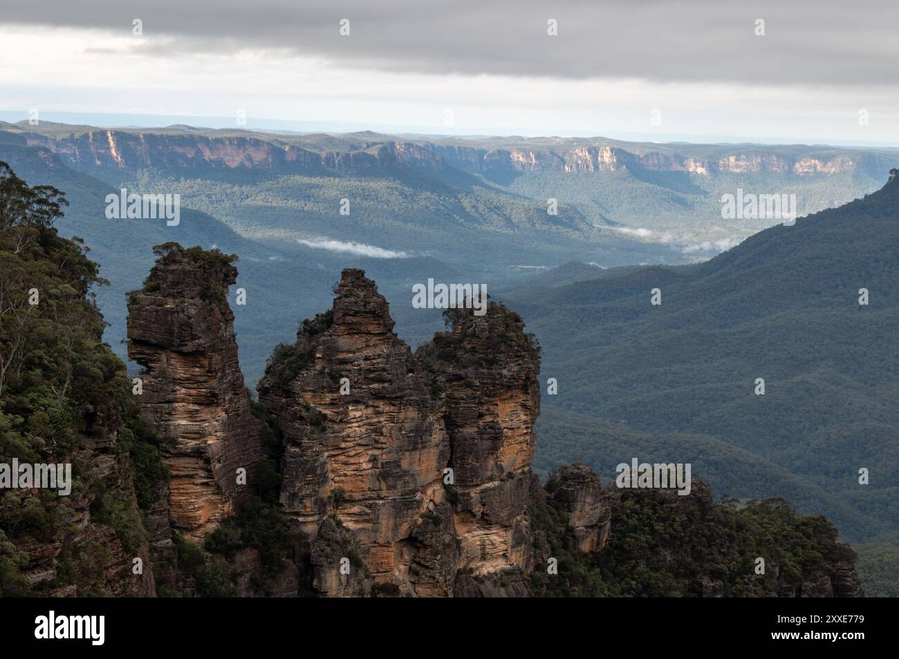 A distant view of The famous three finger-shaped peaks known as The ...