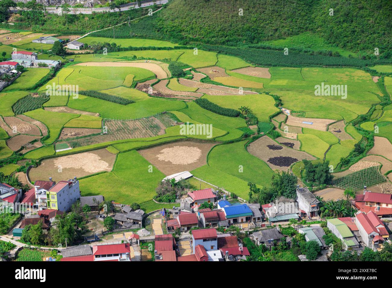 View of Tam Son Valley at Heavens Gate, Ha Giang Province, Vietnam. Tam ...