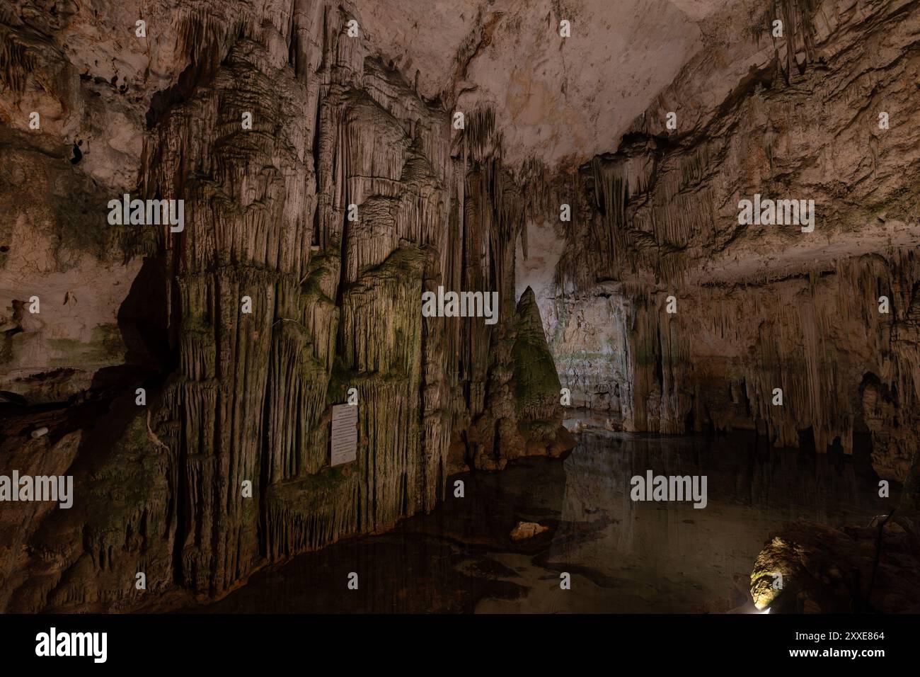 Interior view of Neptune's Grotto in Sardinia, Italy, showcasing ...