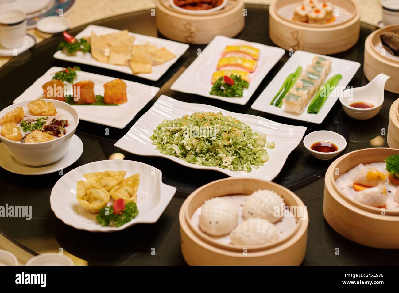 Various Dish Serving In The Restaurant Stock Photo - Alamy