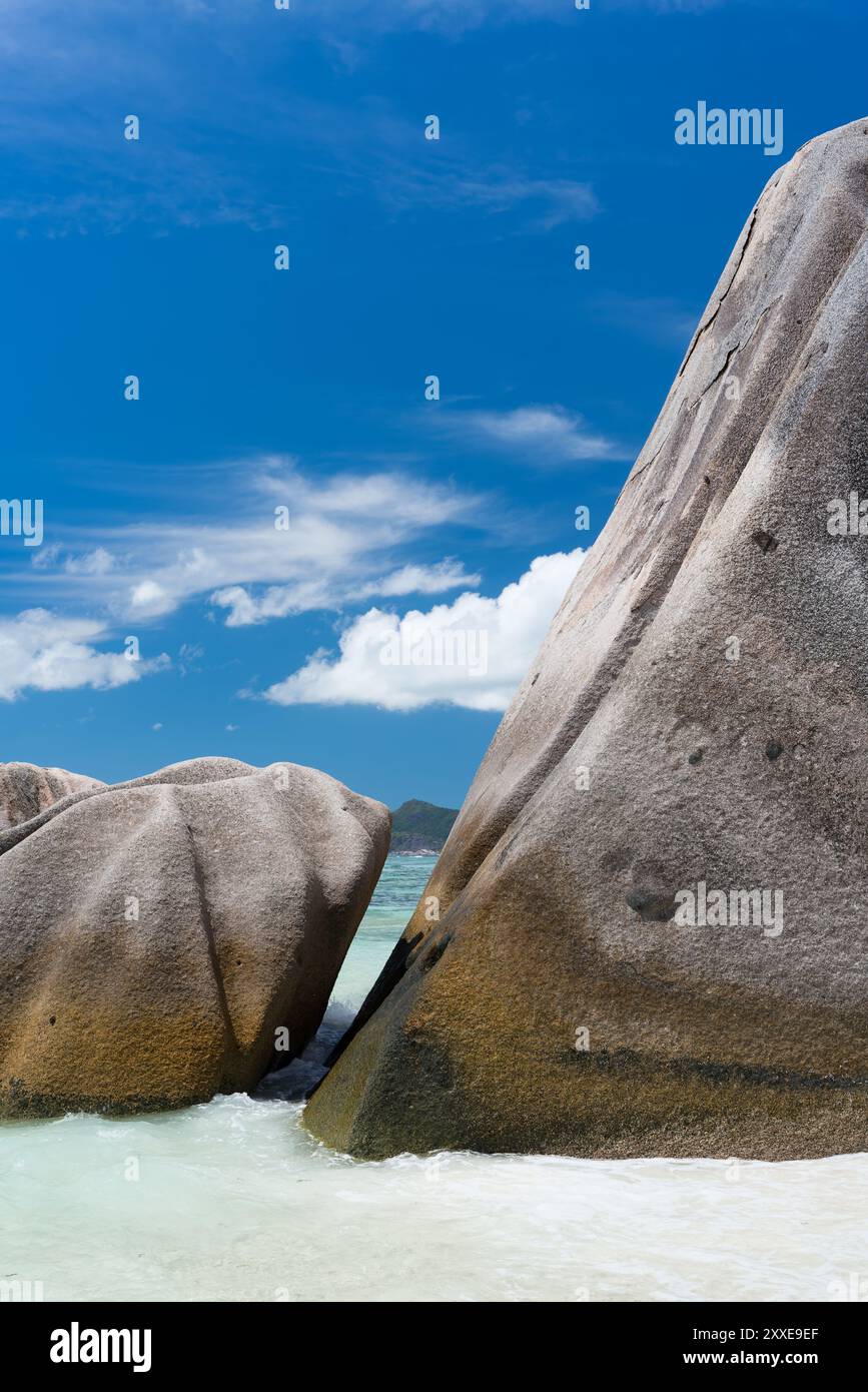 Fascinating rock formations at Anse Source d'Argent beach in the ...