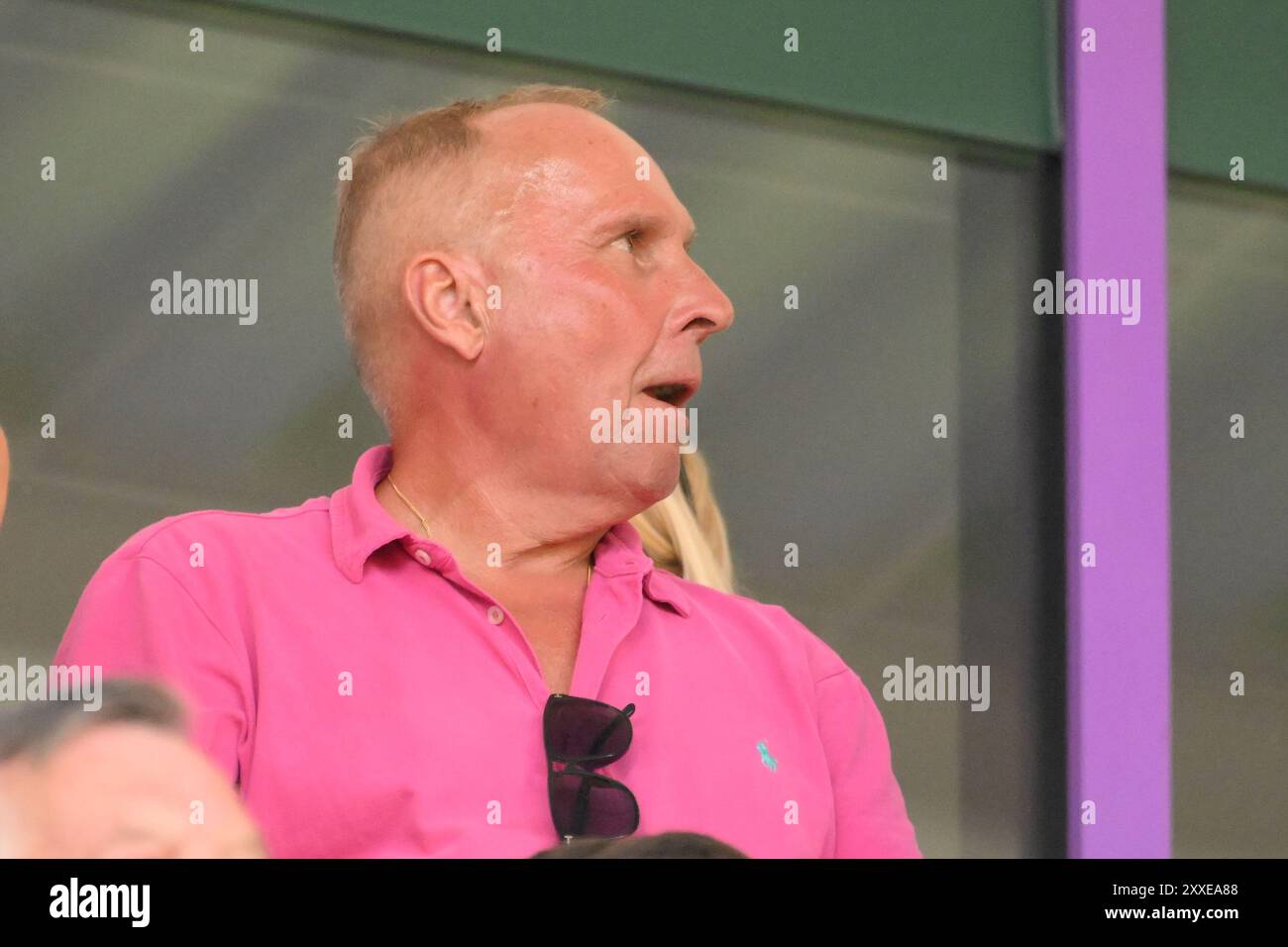 Helge Leonhardt (Ex-Praesident, FC Erzgebirge Aue) im Stadion. FC ...