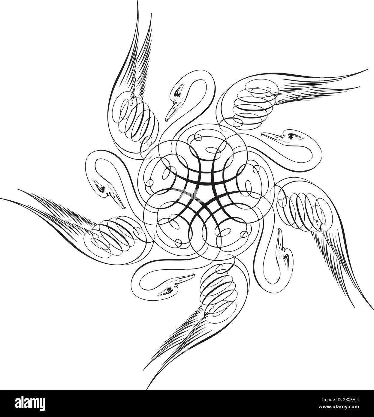 Mandala flower star in Stock Vector Images - Alamy