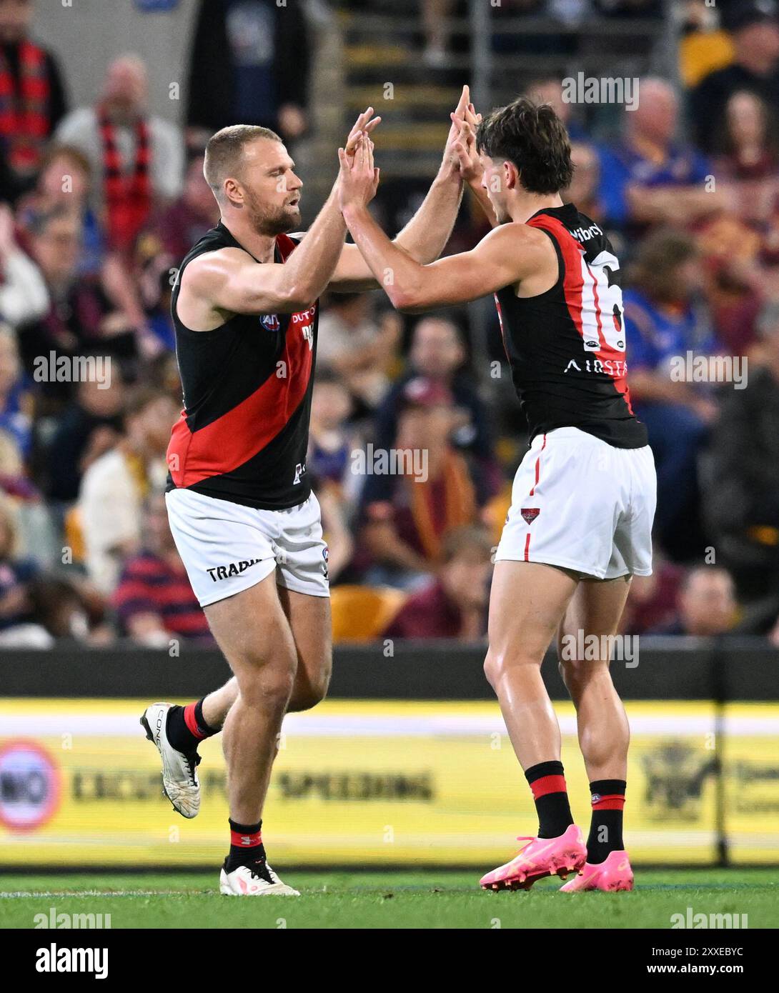 Brisbane, Australia. 24th Aug, 2024. Jake Stringer (left) of the ...