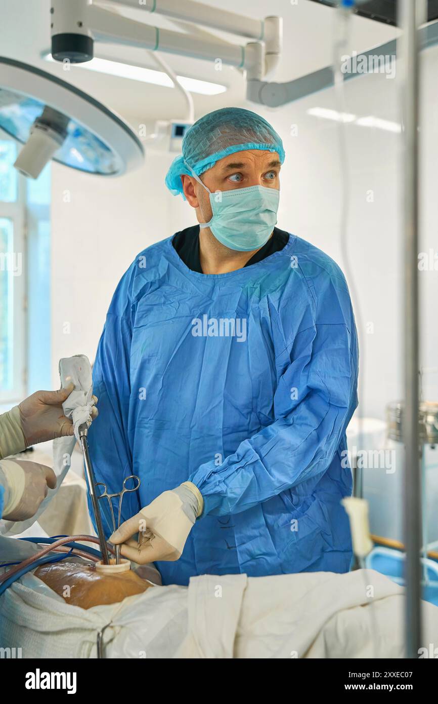 The surgeon operates on the patient under anesthesia Stock Photo - Alamy