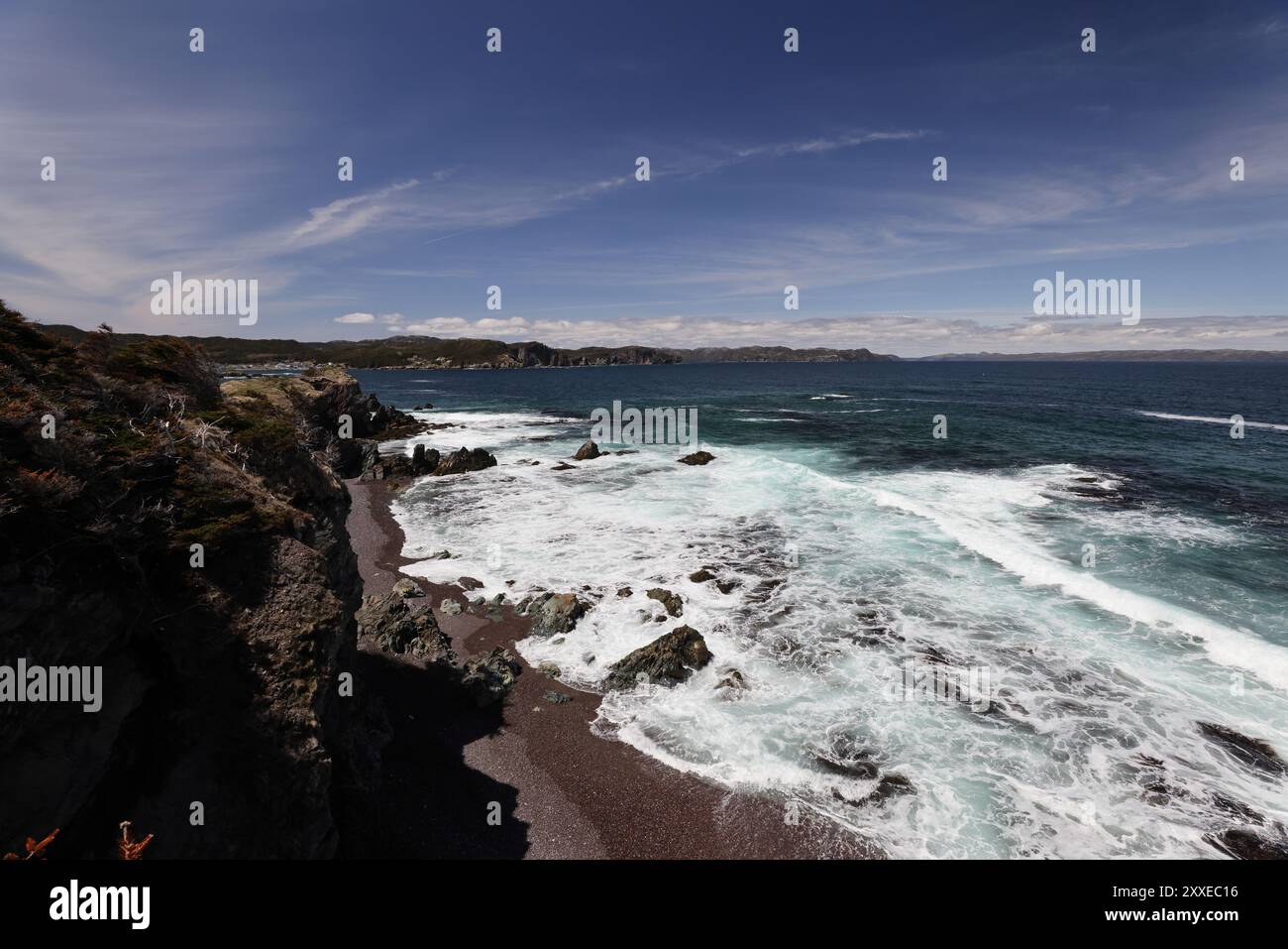 Chance Cove Hiking Trail overlooking the Atlantic Ocean along Canada's ...