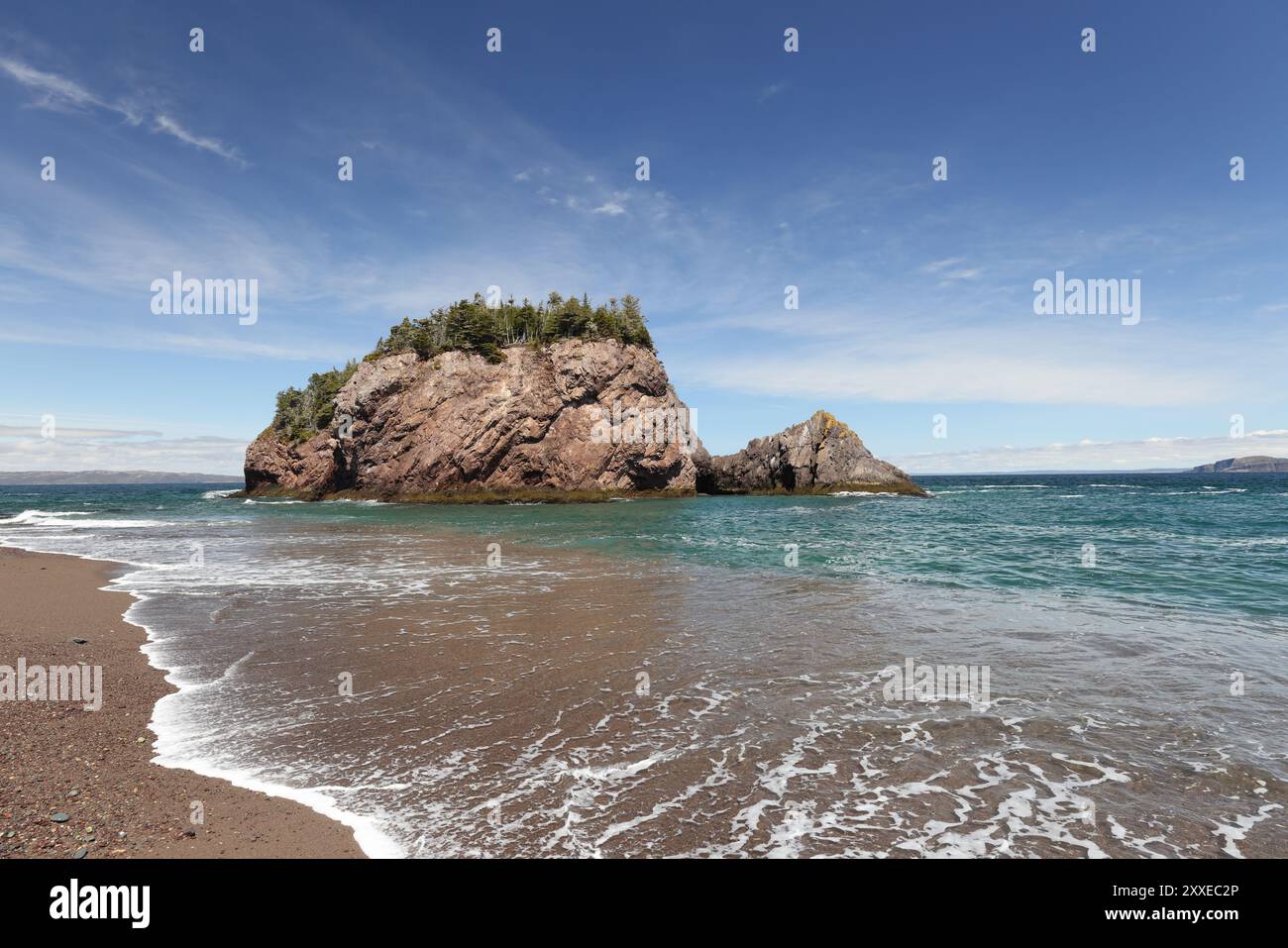 Chance Cove Hiking Trail overlooking the Atlantic Ocean along Canada's ...