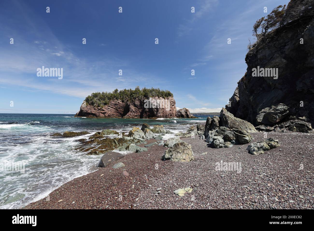 Chance Cove Hiking Trail overlooking the Atlantic Ocean along Canada's ...