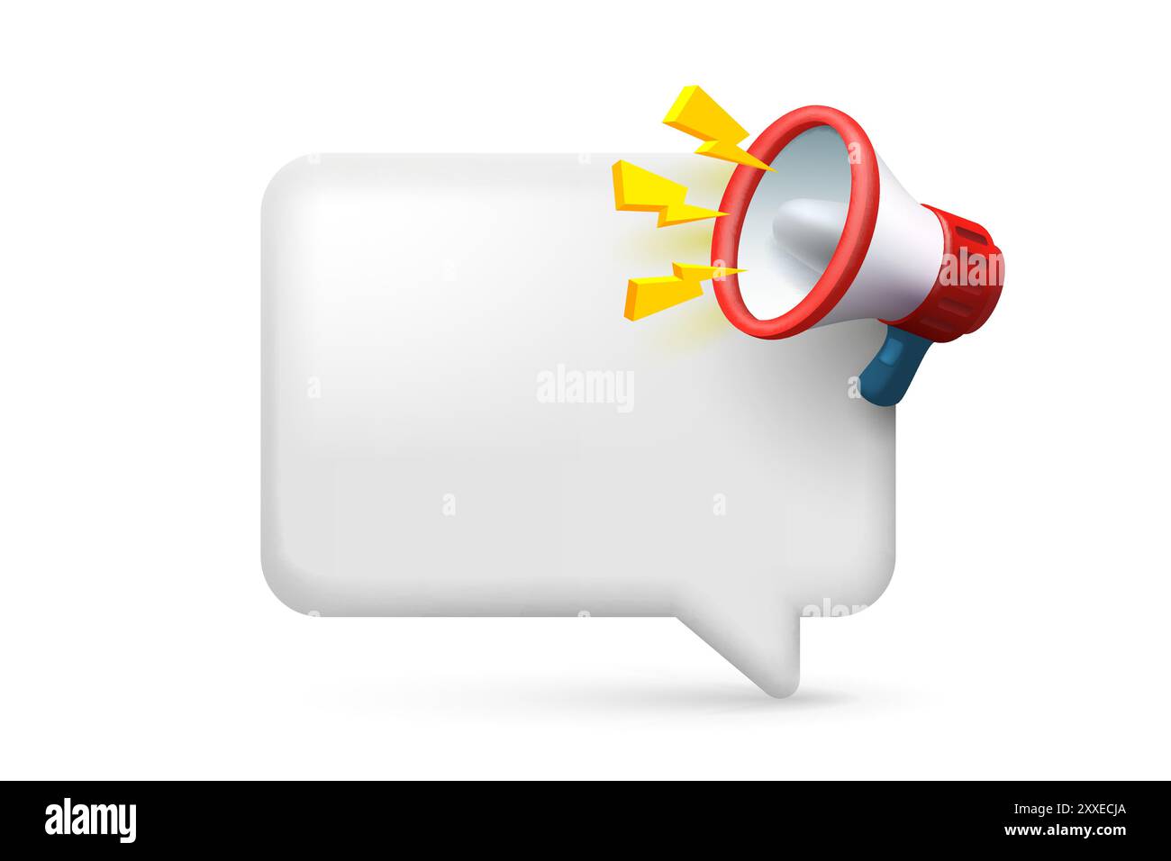 Megaphone landing page banner information, business communication ...