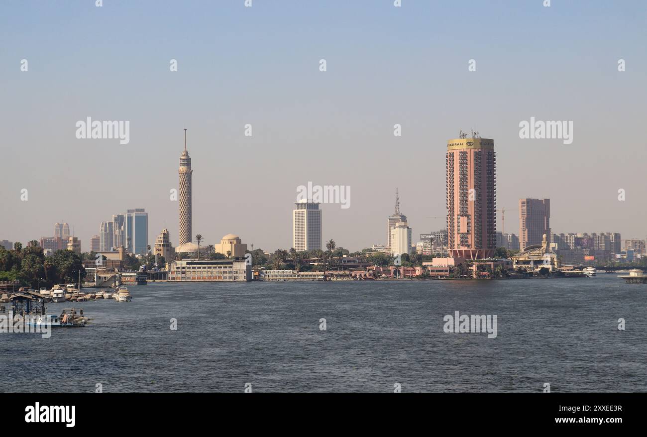 Cairo cityscape with famous buildings on the river nile Stock Photo - Alamy