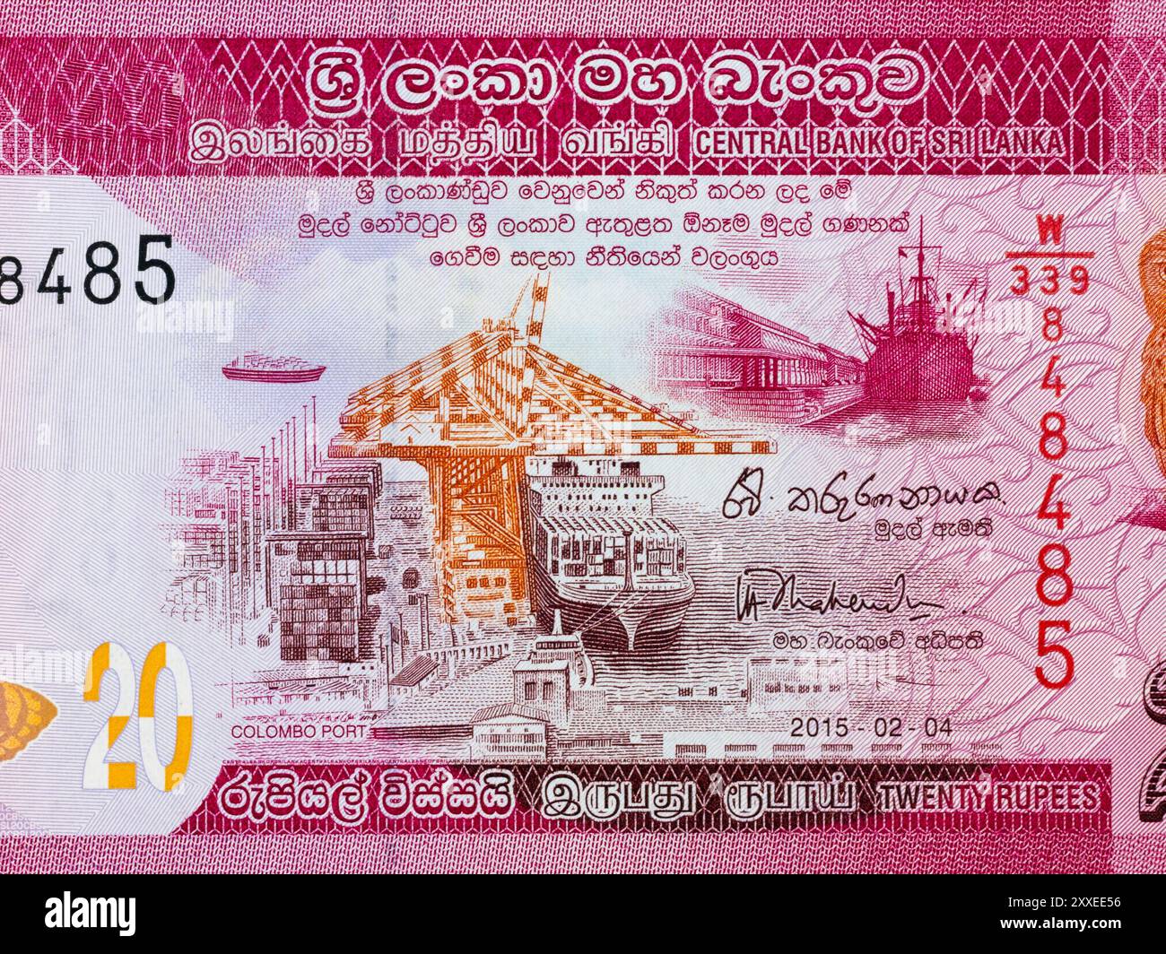 Portrait of recent and early view of port of Colombo on Sri Lanka 20 ...